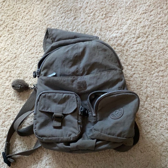Kipling | Bags | Kipling Green Grey Backpack | Poshmark